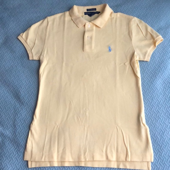 Polo Ralph Lauren | Tops | Ralph Lauren Pale Yellow Skinny Fit Polo ...